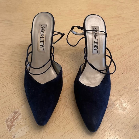 Sam & Libby | Shoes | Sam Libby Womens Pointed Velvour Suede Strappy ...